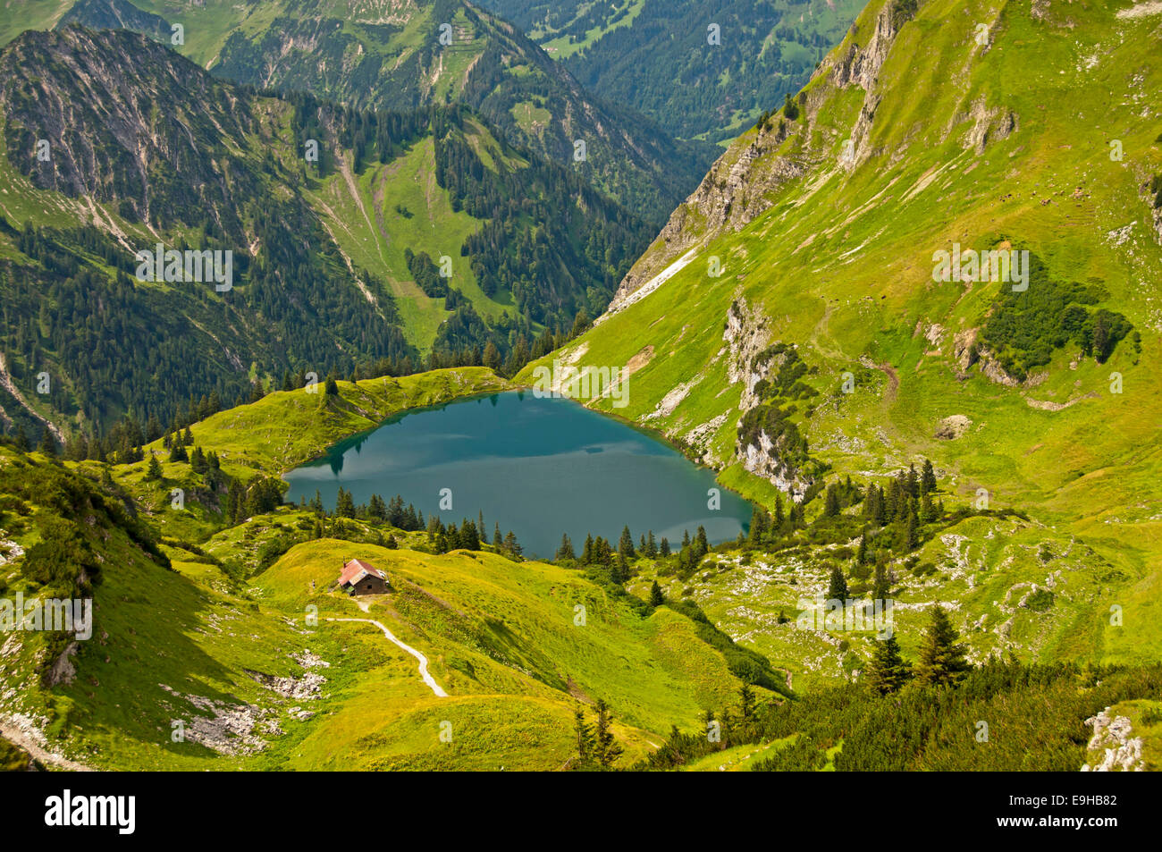 Seealpsee Lake, Allgaeu Alps, Northern Limestone Alps, Allgaeu, Bavaria ...