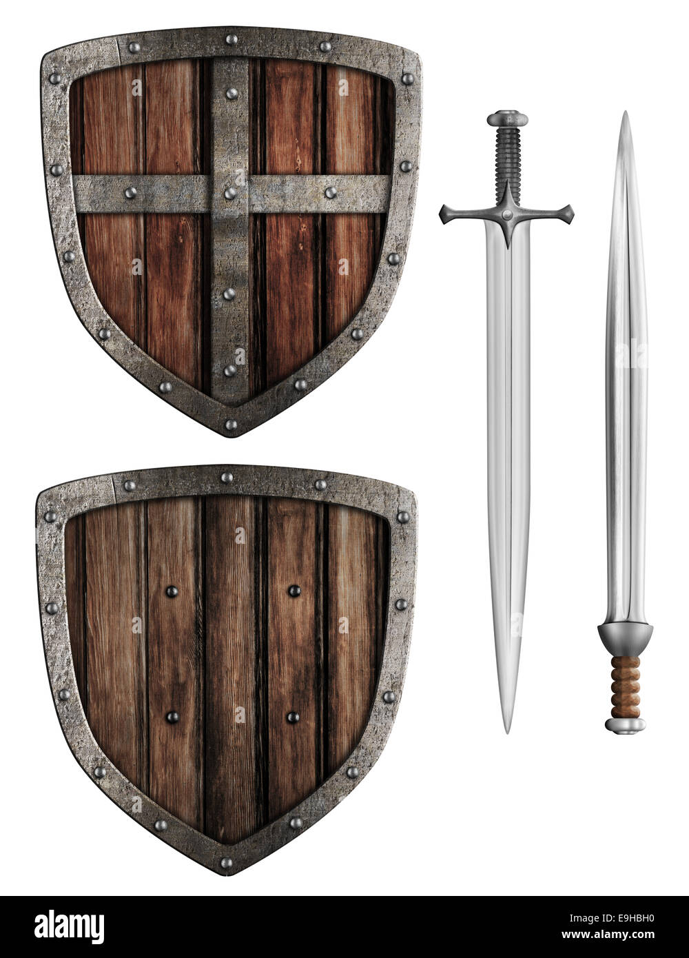 Knights shield hi-res stock photography and images - Alamy