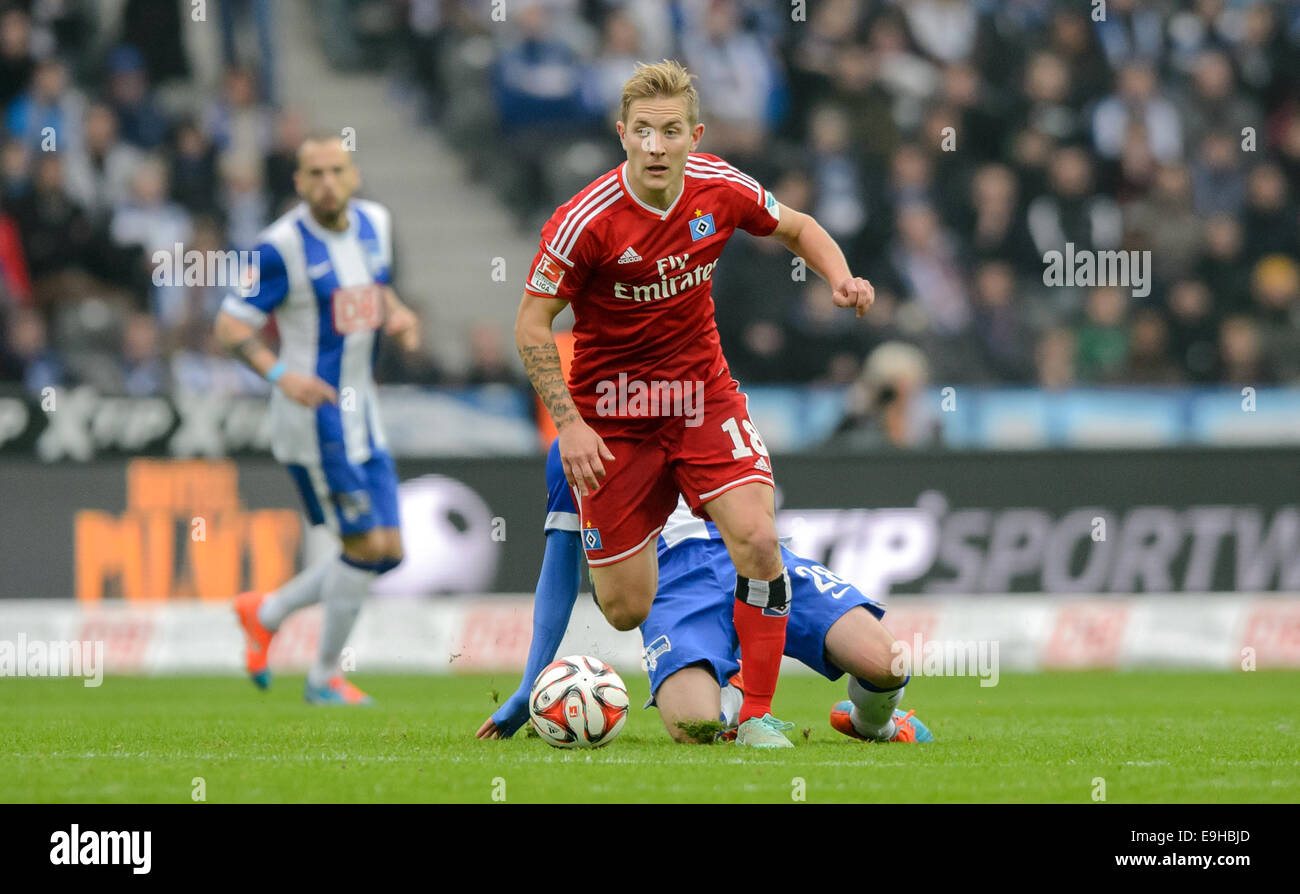 Hamburg's Lewis Holtby during the German Bundesliga football match ...