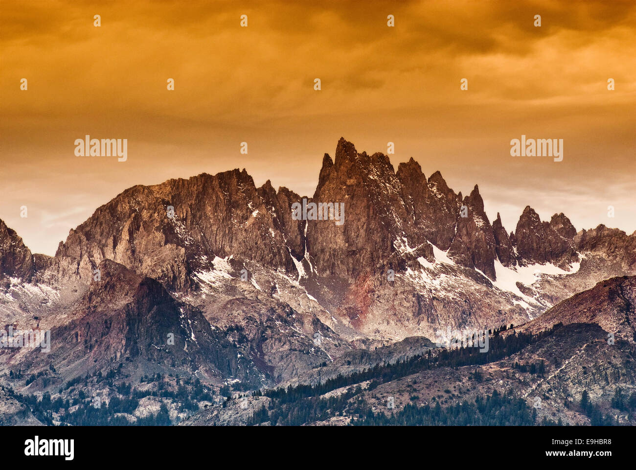 Minarets formation at Ansel Adams Wilderness, Eastern Sierra Nevada ...