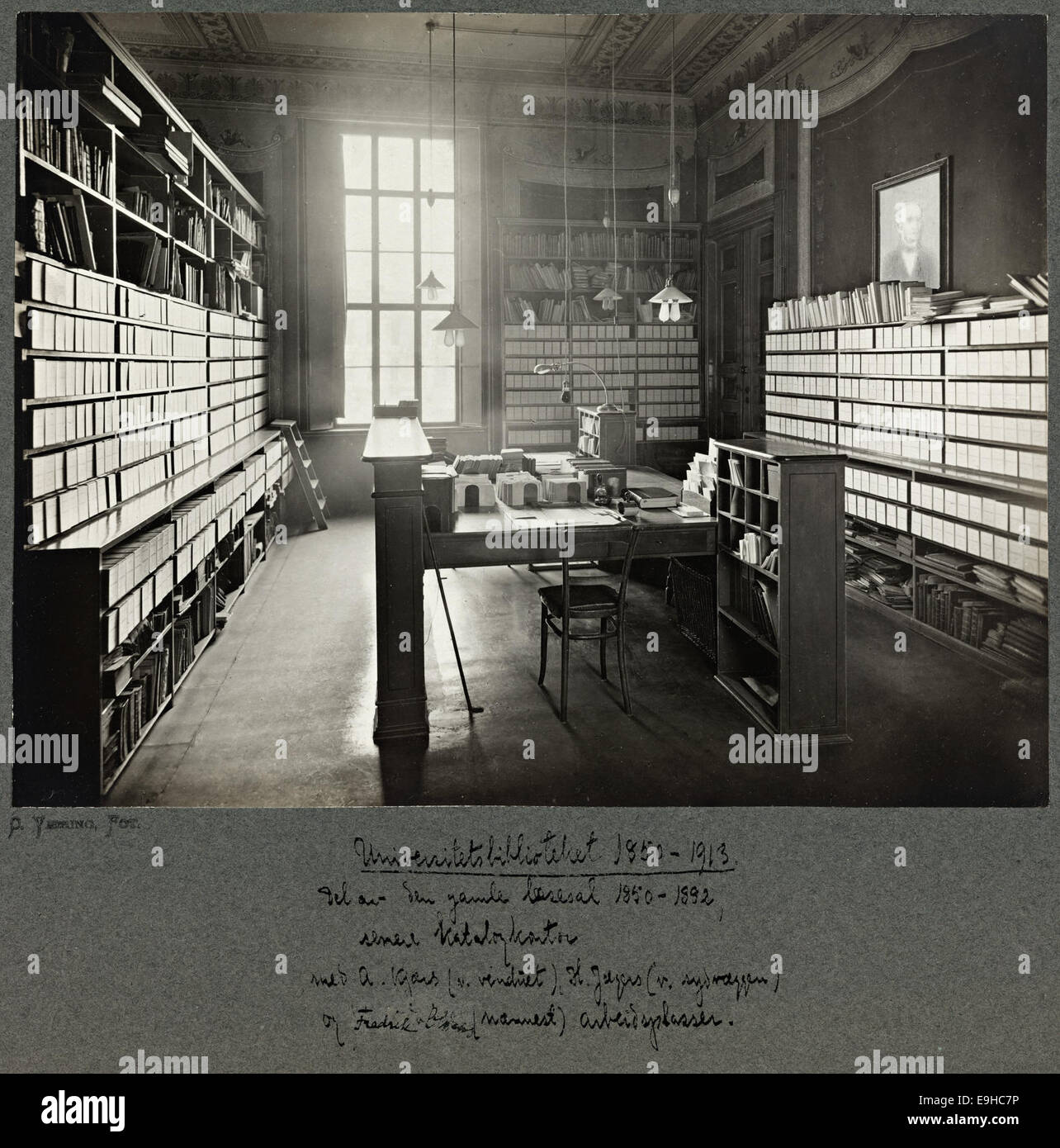 This photograph shows part of the old reading room (1850-1892) of the ...