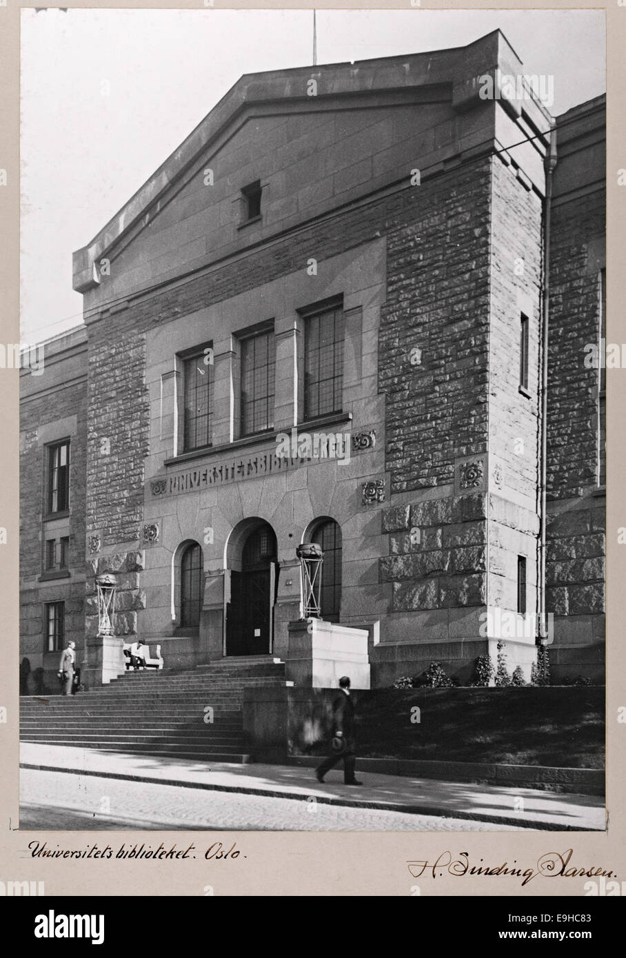A photograph of the University Library (Universitetsbiblioteket) in ...