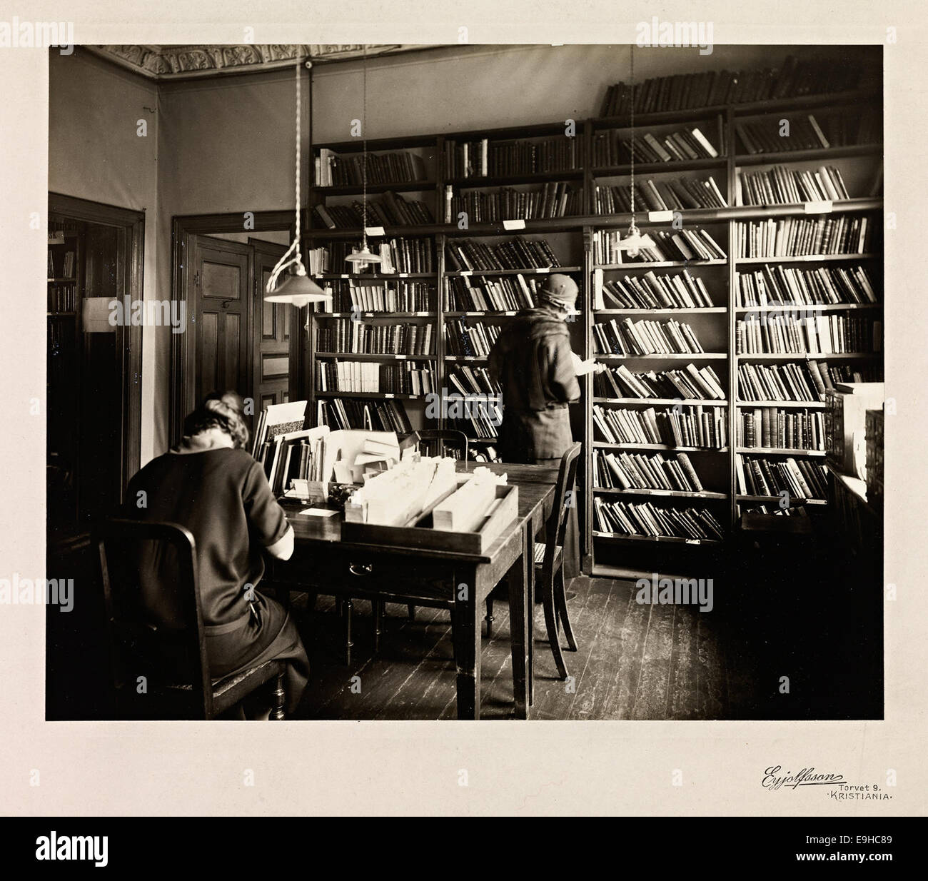 A photograph of the reading room at the Female Reading Society, located ...