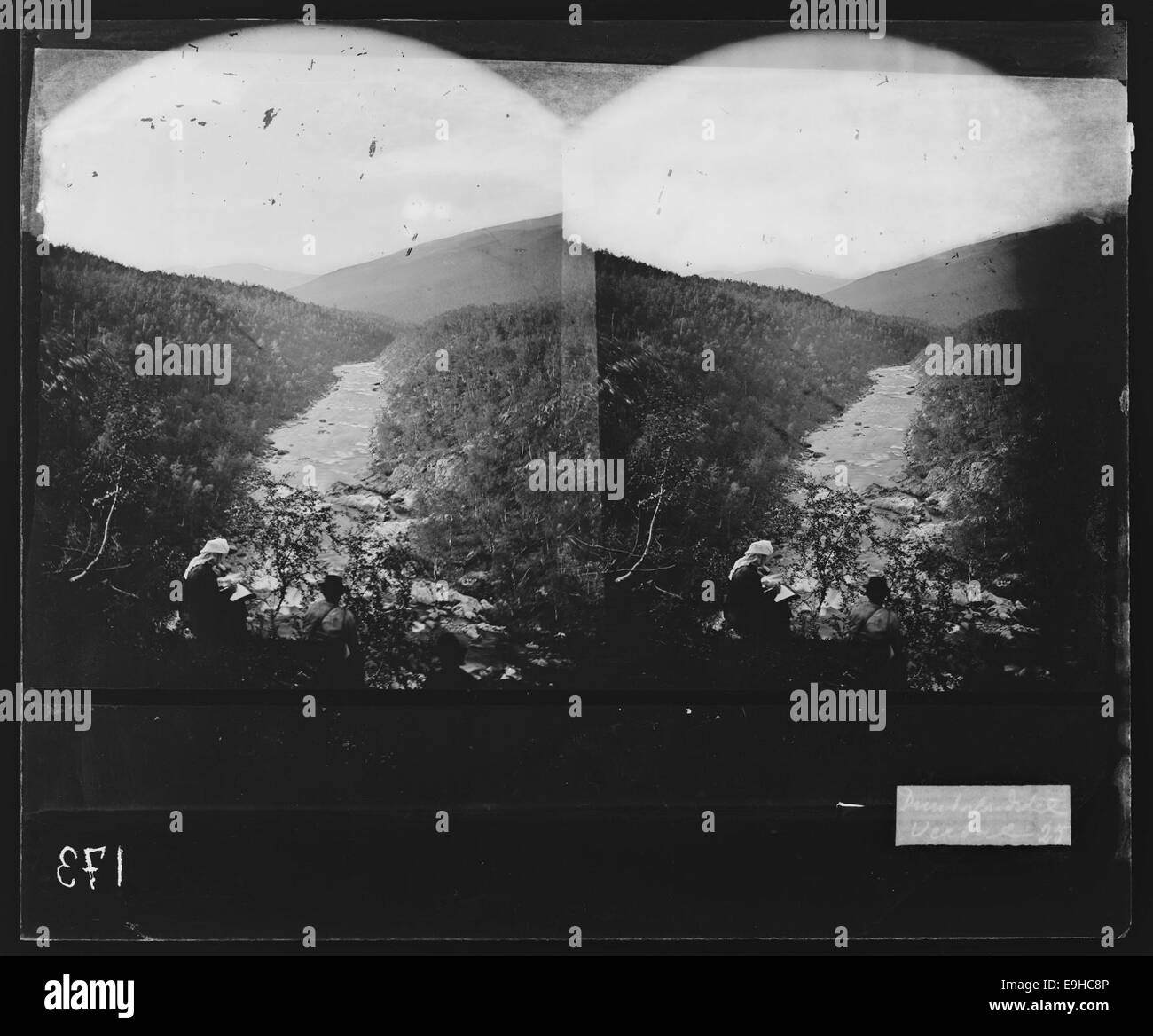 A stereoscopic photograph of Verdal and Dunderlandsdalen in Nordland ...