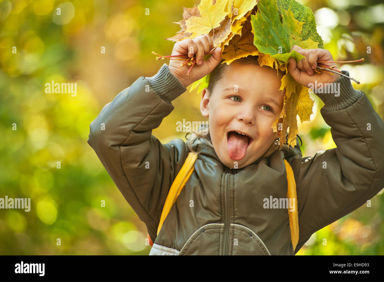 autumn baby boy Stock Photo - Alamy