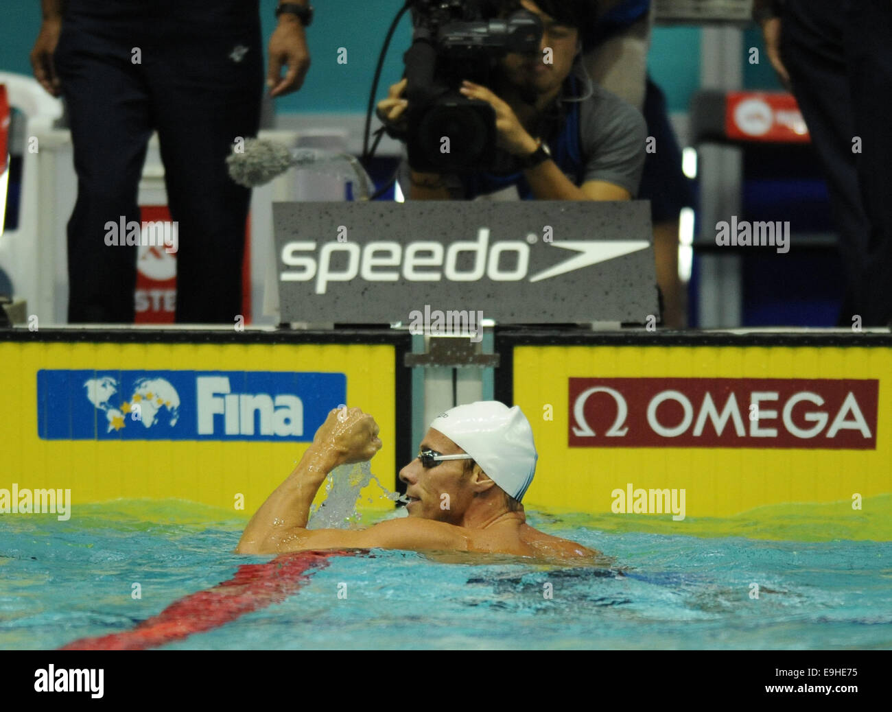 Tokyo, Japan. 28th Oct, 2014. Ronald Schoeman of South Africa reacts ...