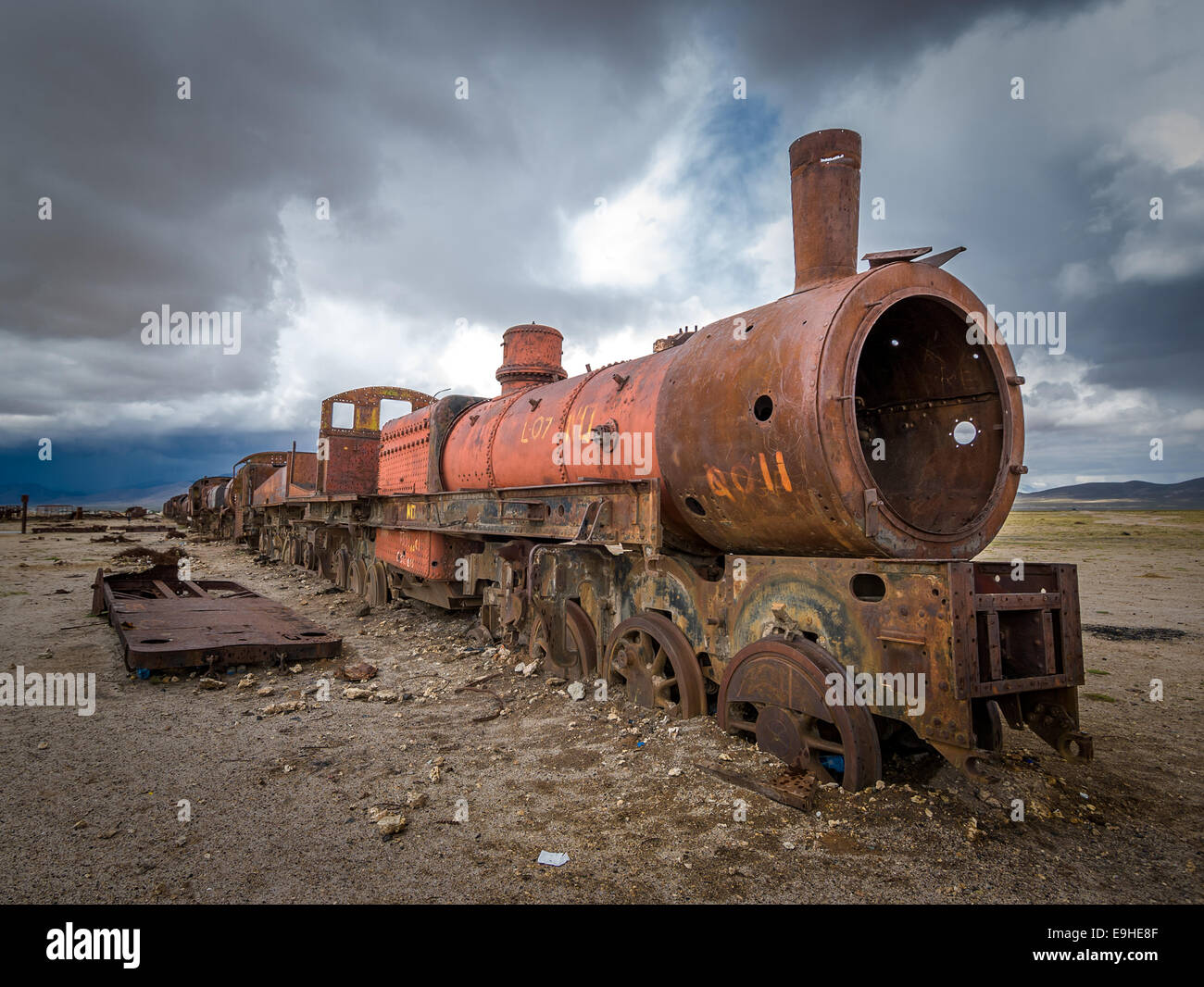 Train cemetery, Uyuni, Bolivia Stock Photo - Alamy