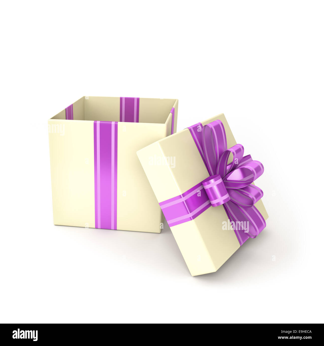 open gift box on white Stock Photo - Alamy