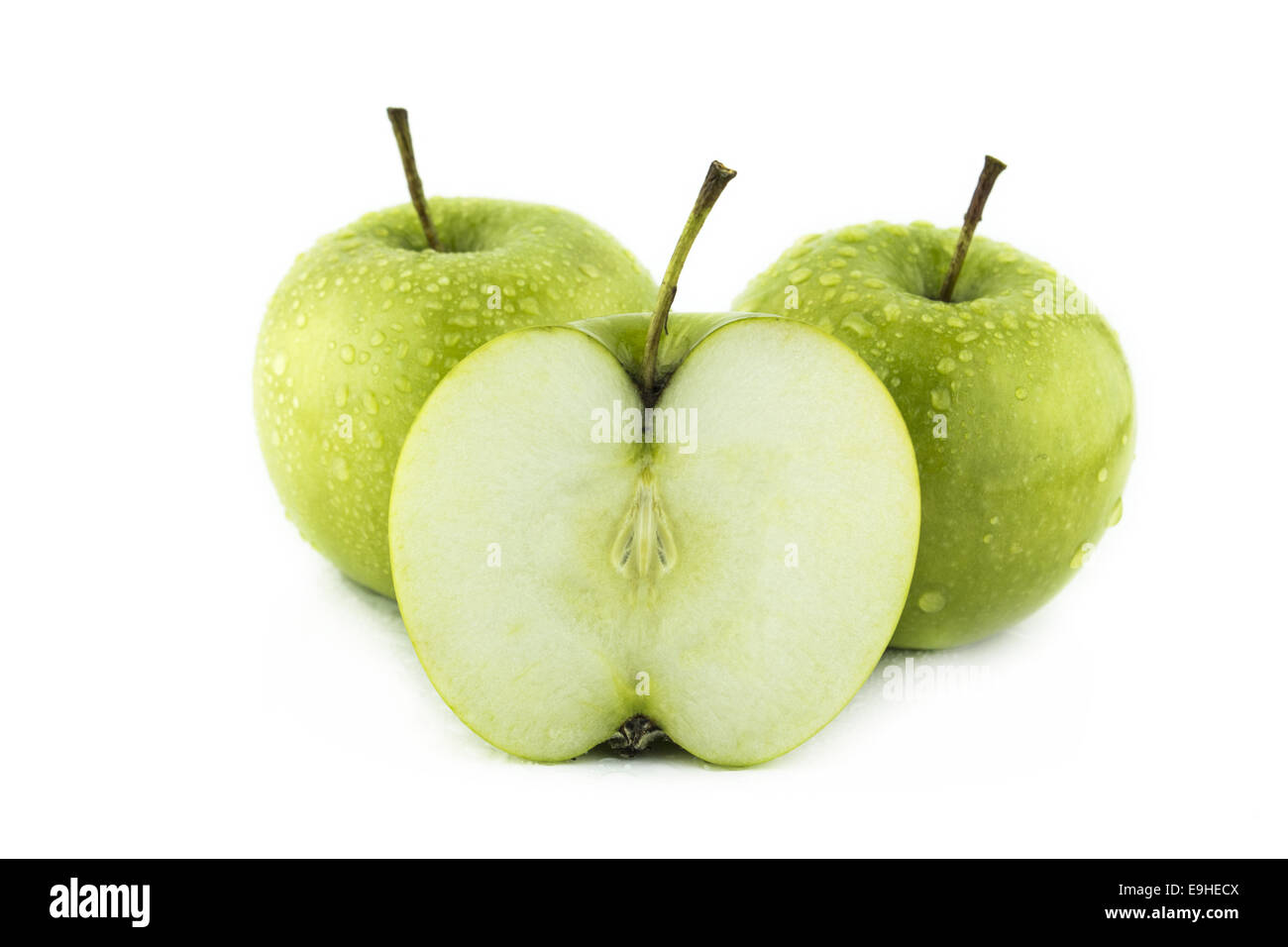Fresh green apple Stock Photo - Alamy