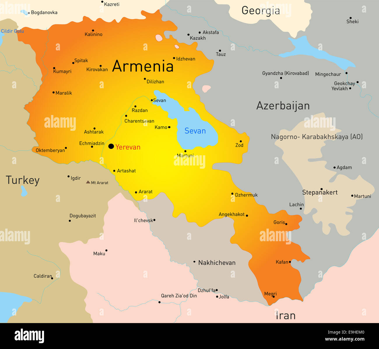 Old azerbaijan map hi-res stock photography and images - Alamy