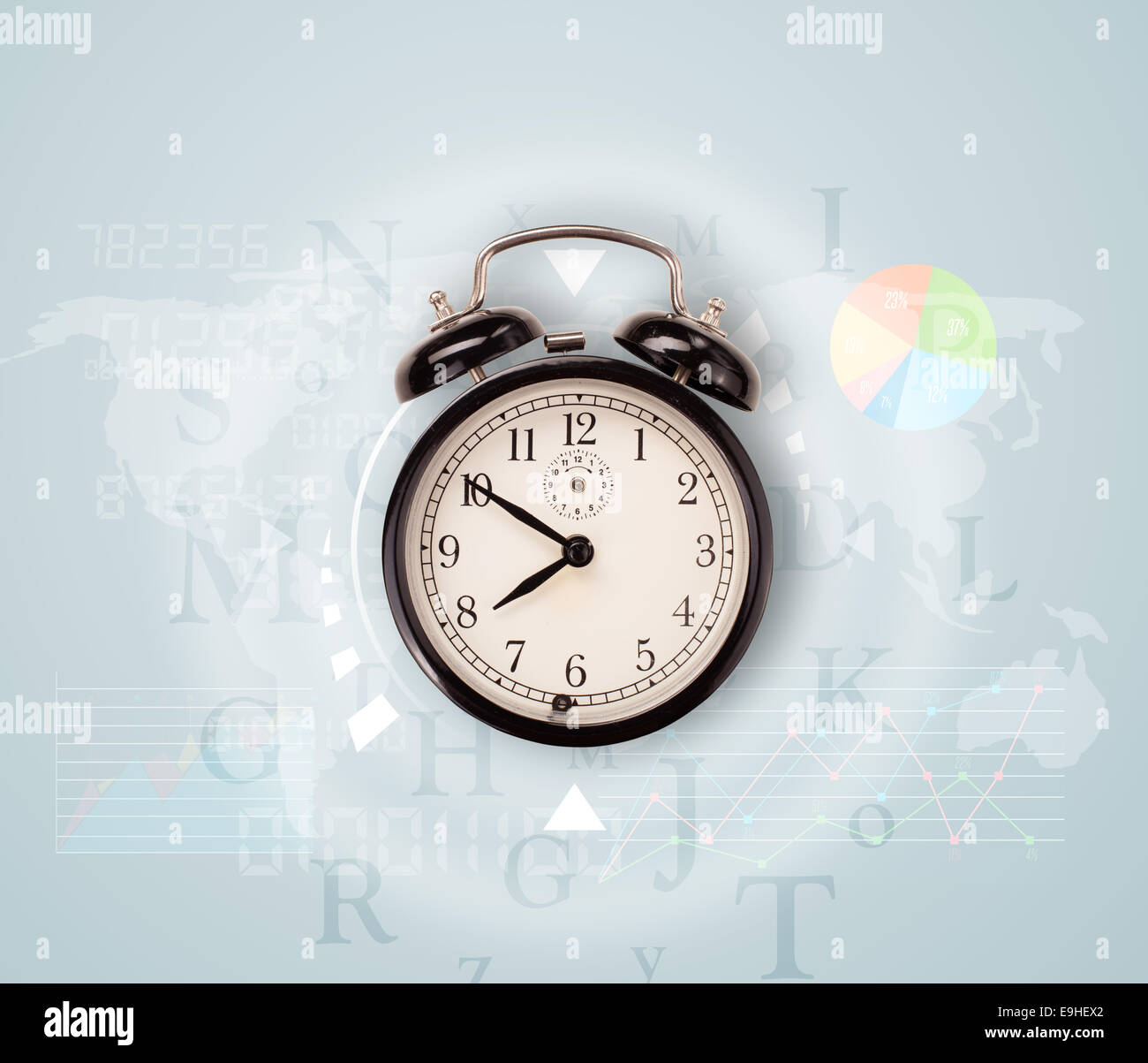 Clocks with world time and finance business concept Stock Photo - Alamy