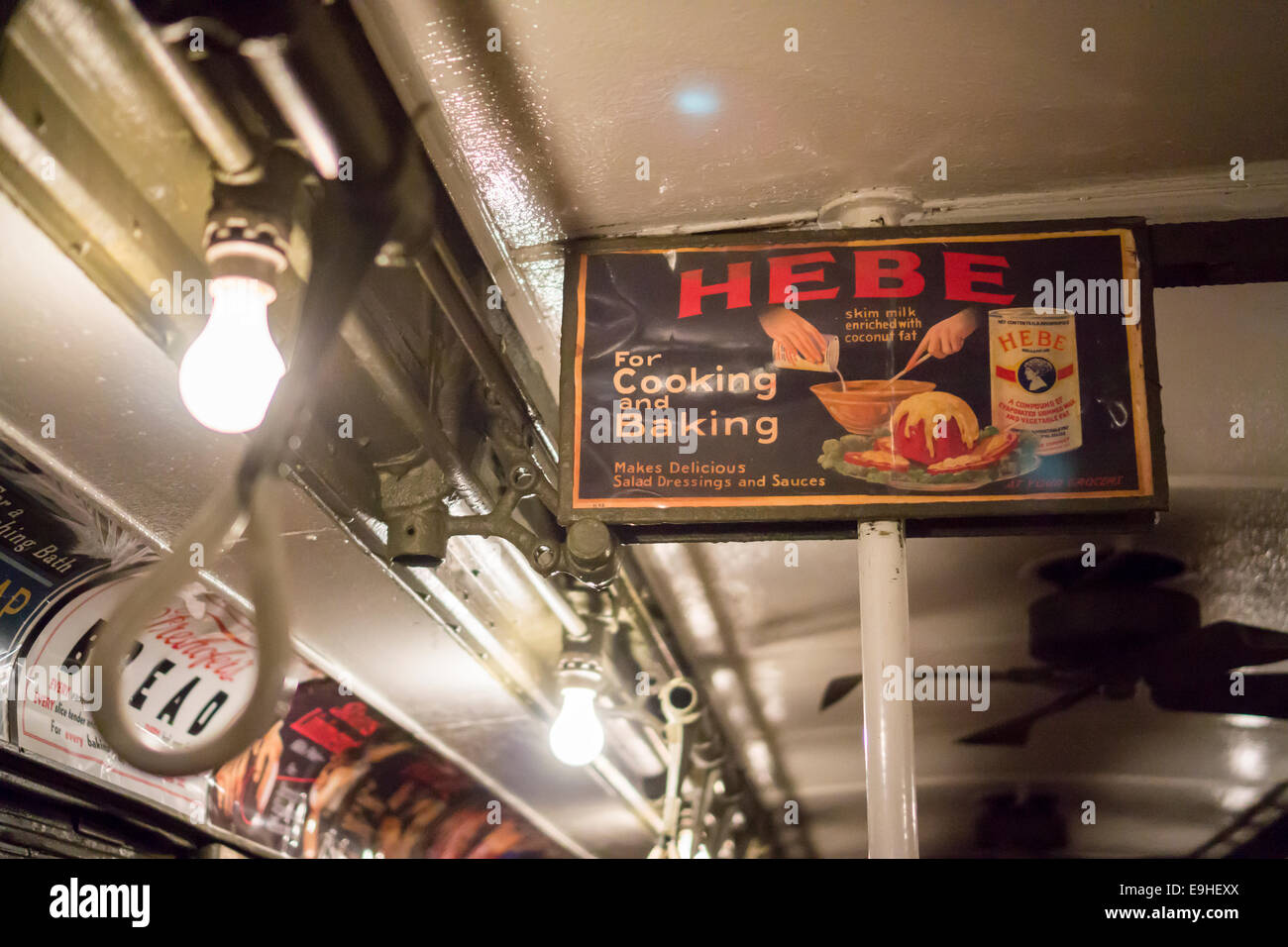 Vintage advertising helps you travel back through subway time Stock ...