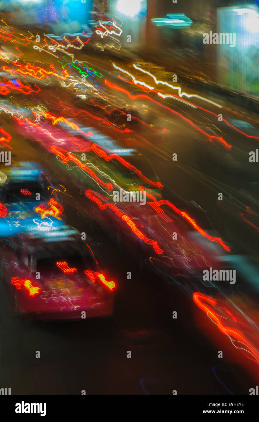 traffic lights in motion blur Stock Photo - Alamy