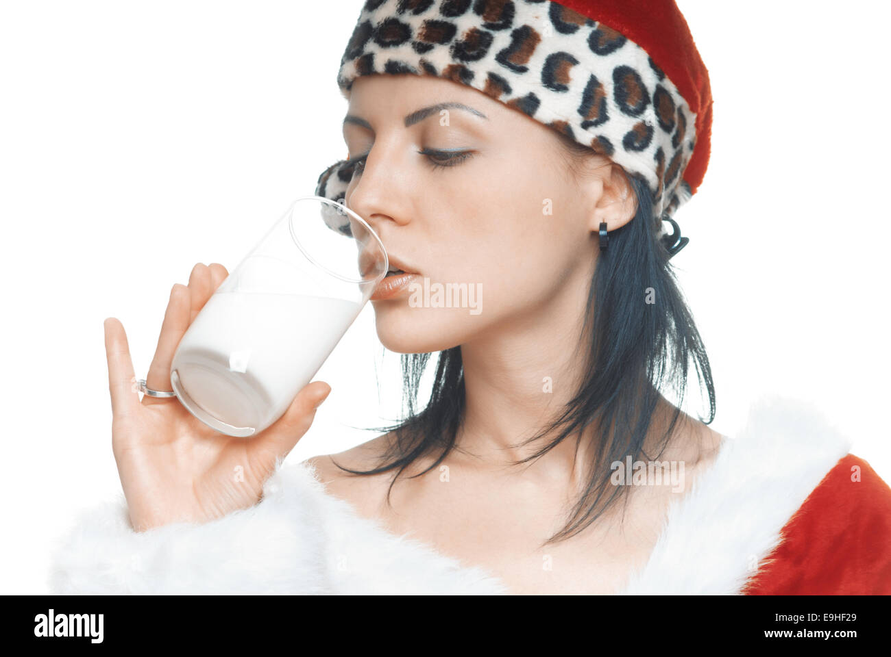 Santa claus drinking milk hi-res stock photography and images - Alamy