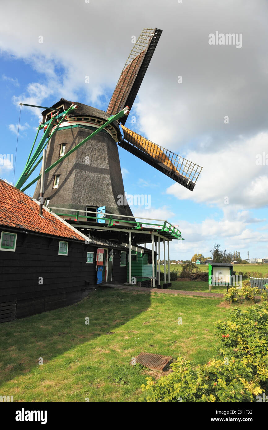 The windmill on the green hill Stock Photo - Alamy