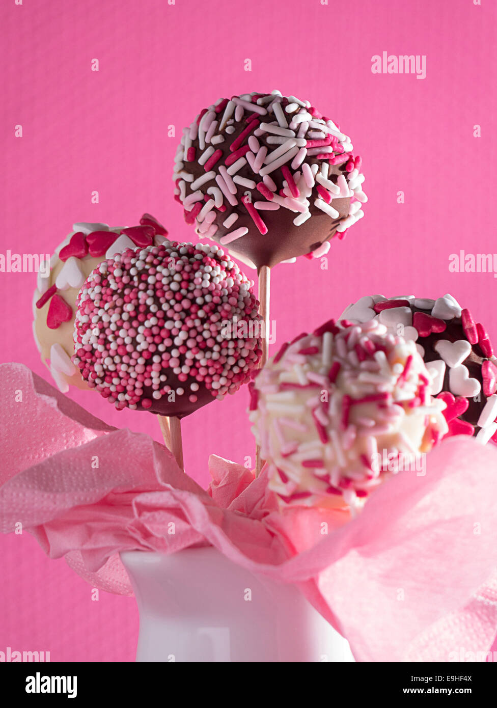 Cake Pops with colorful sprinkles Stock Photo - Alamy