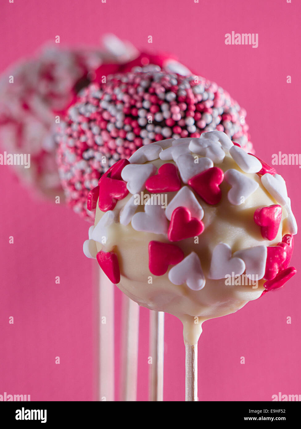 Cake Pops with colorful sprinkles Stock Photo - Alamy