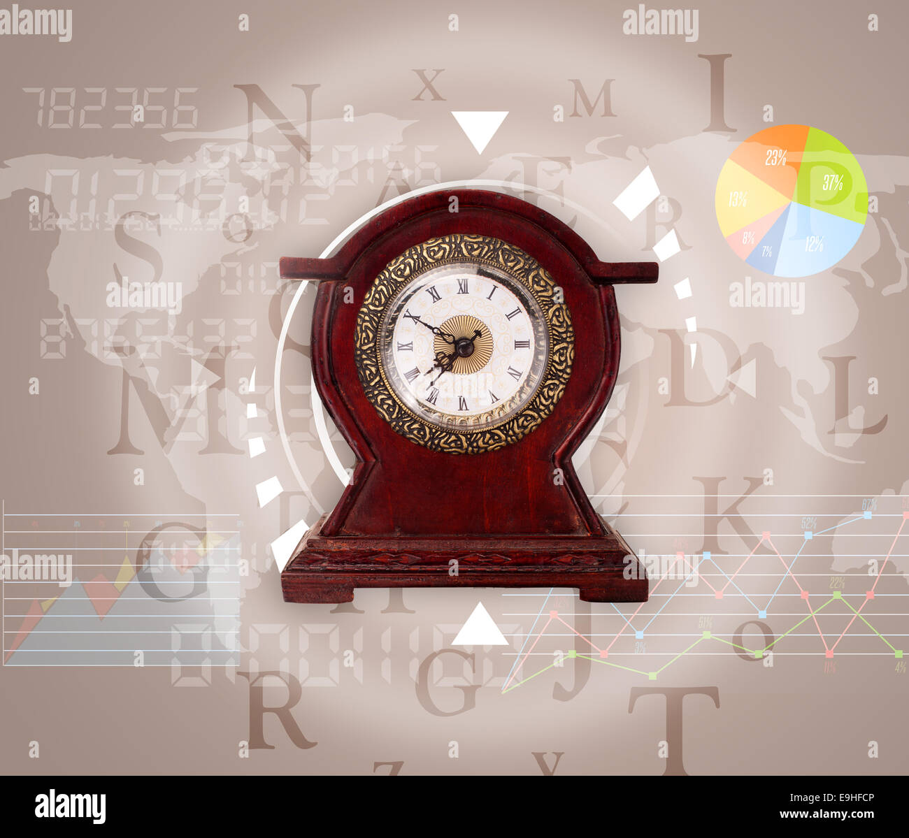 Clocks with world time and finance business concept Stock Photo - Alamy