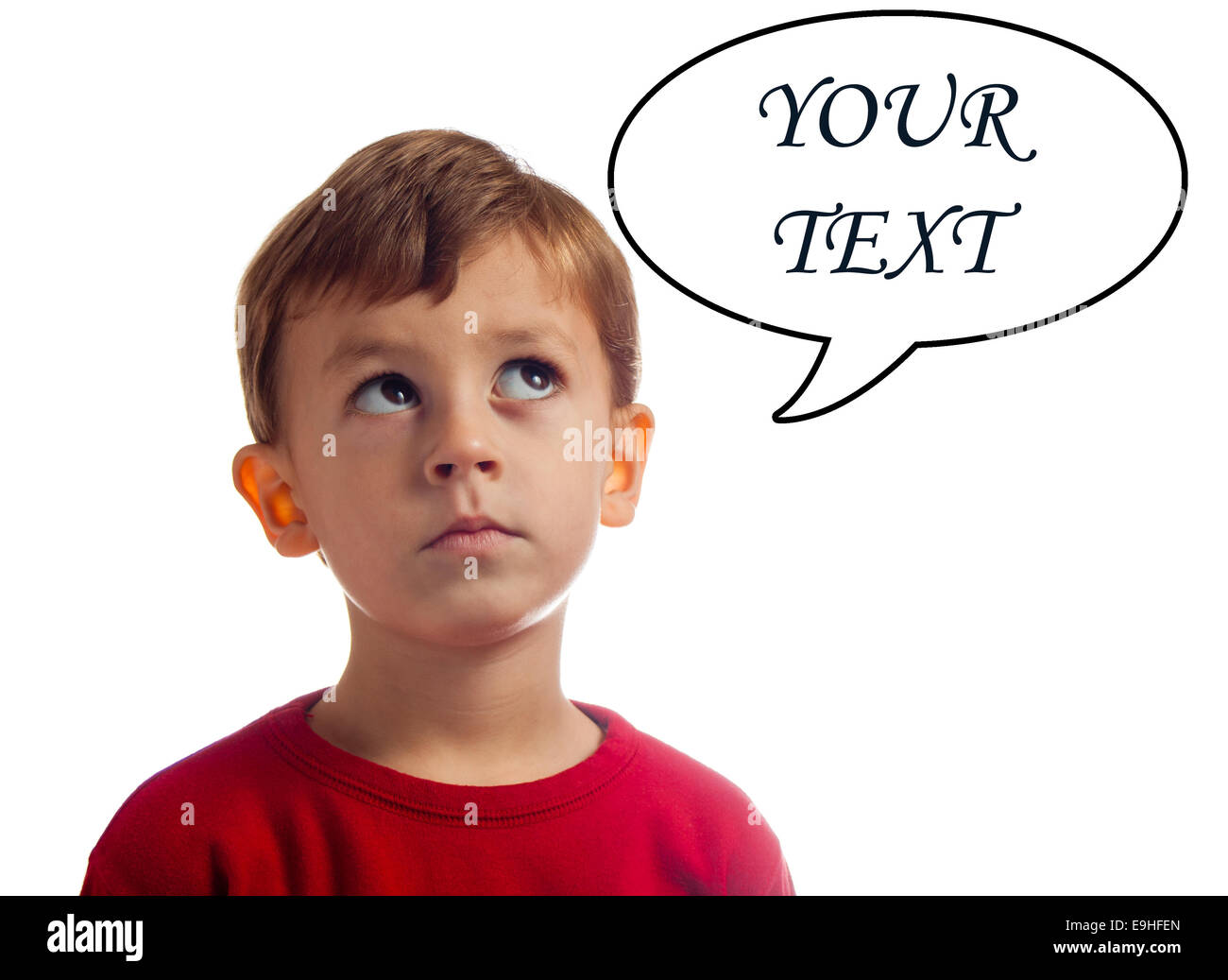 Child boy thinking isolated hi-res stock photography and images - Alamy