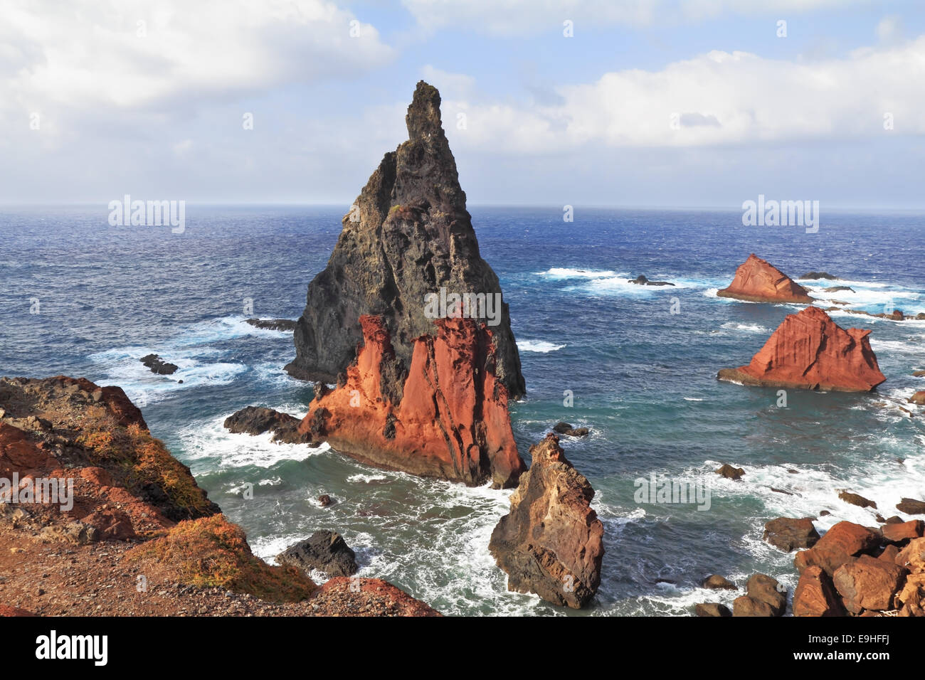 Bright red and gray cliffs Stock Photo - Alamy