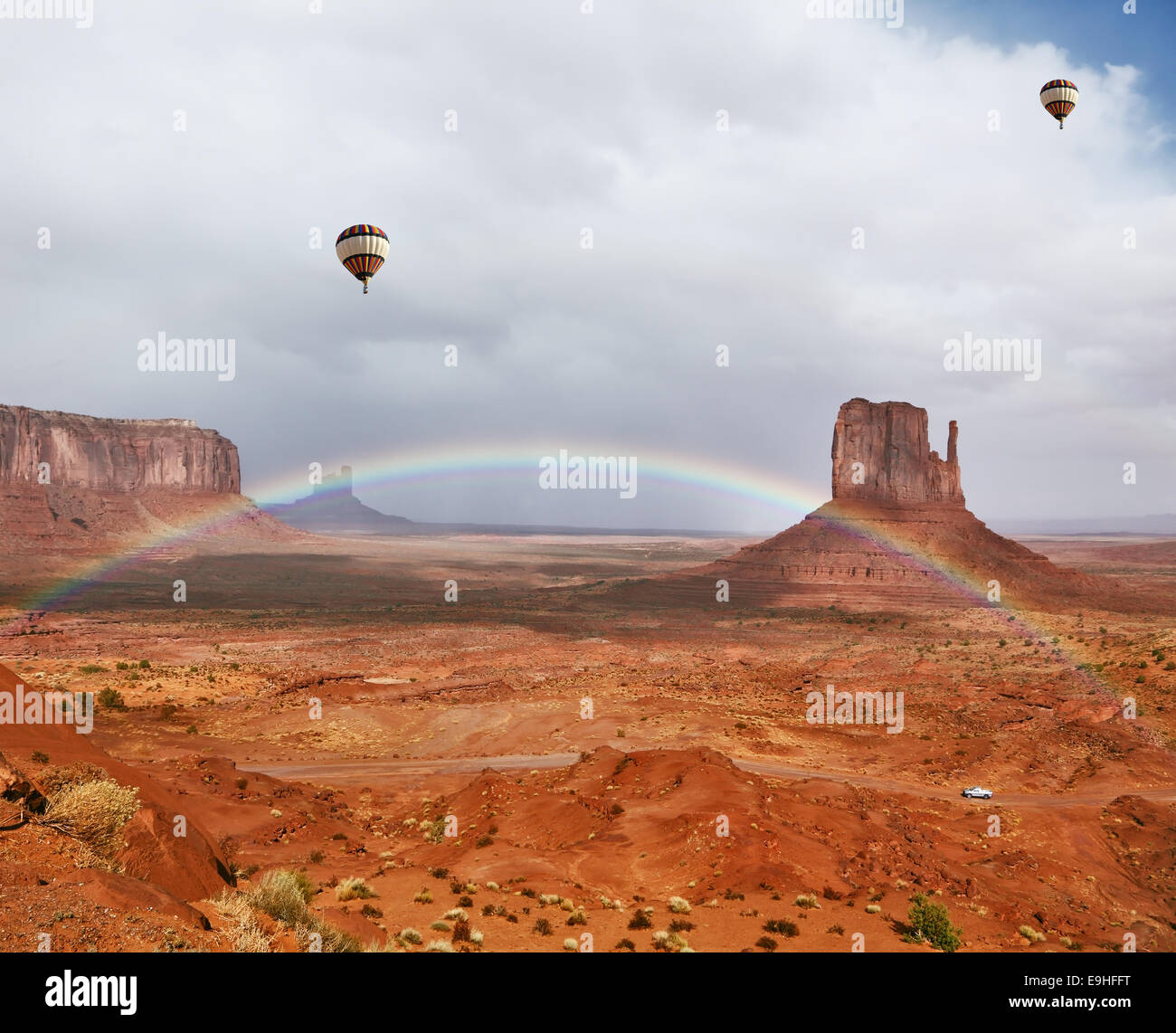 Balloons under storm clouds Stock Photo - Alamy