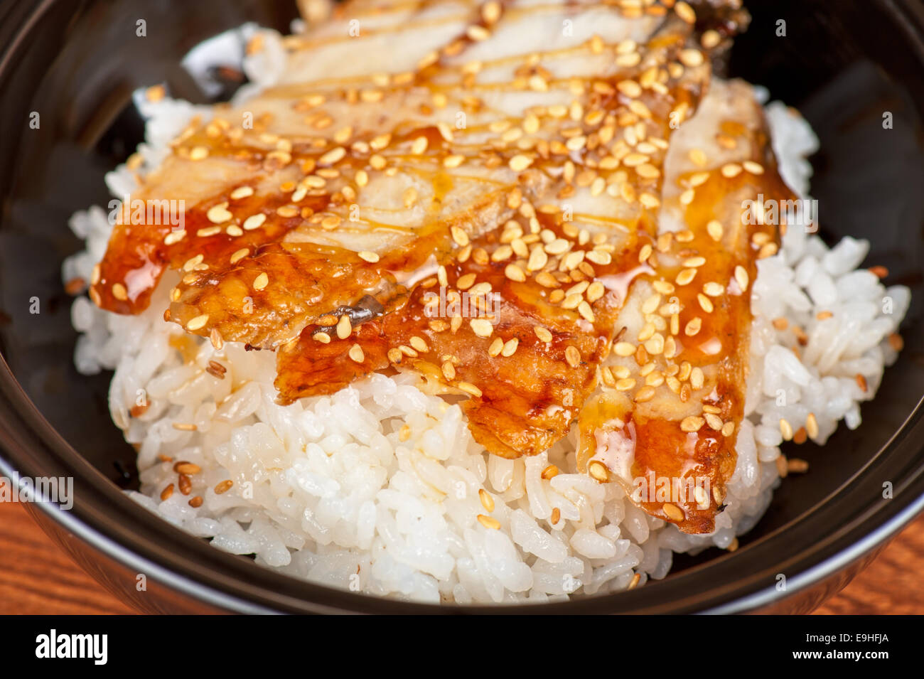 eel with rice Stock Photo - Alamy