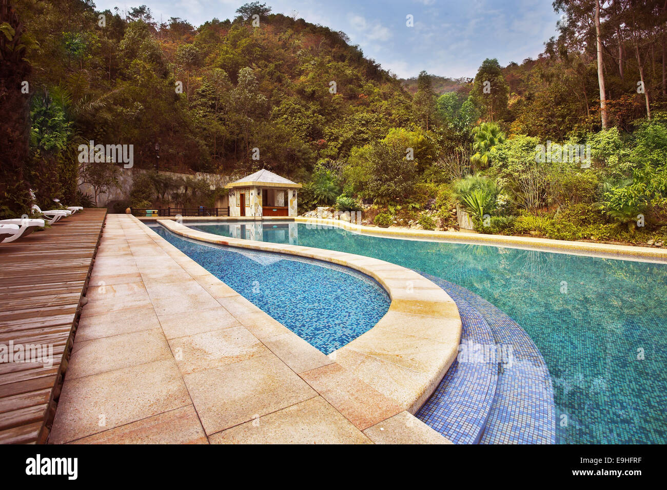 Magnificent pool in a hotel in China Stock Photo - Alamy