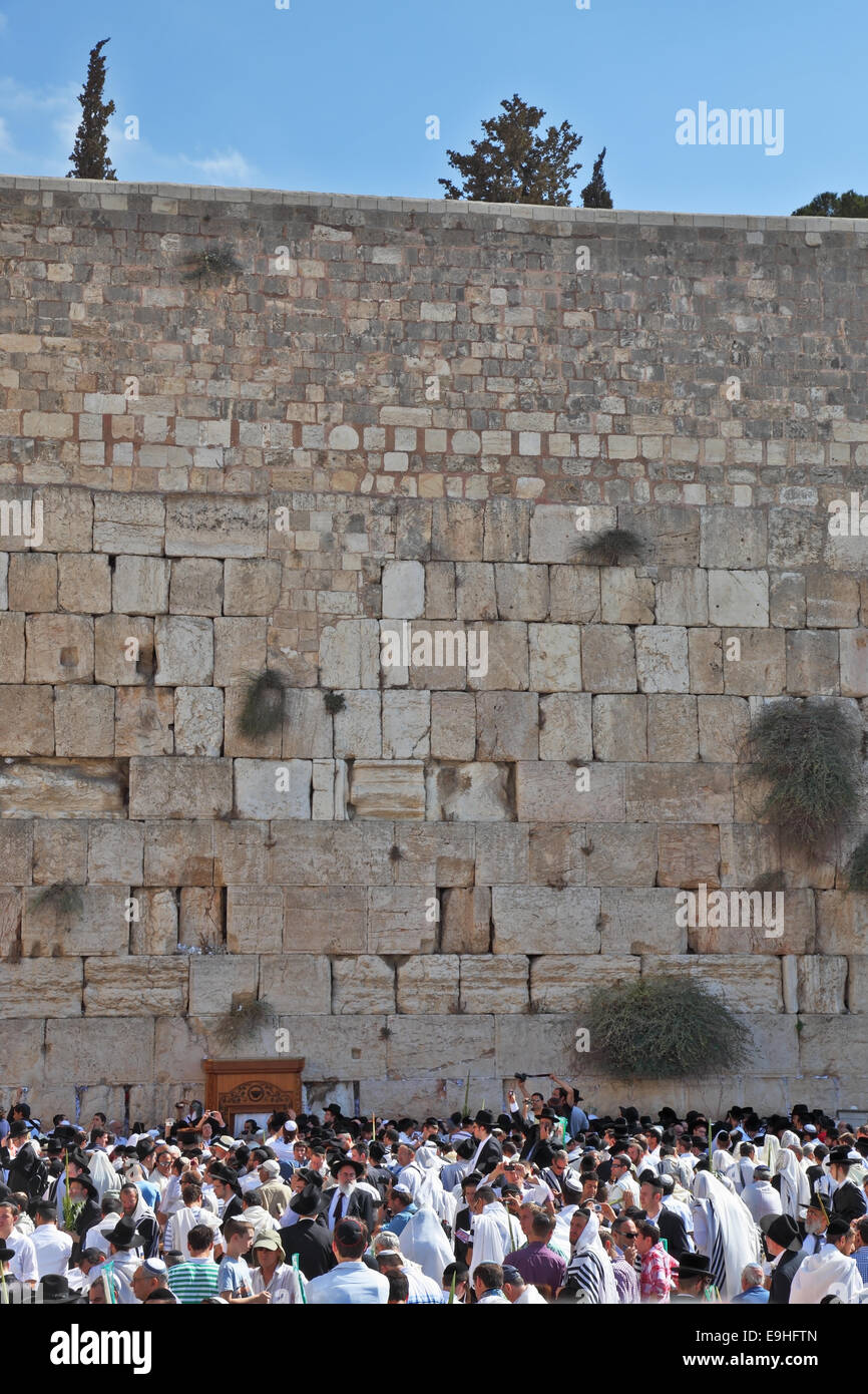 The morning prayers on Sukkot Stock Photo - Alamy
