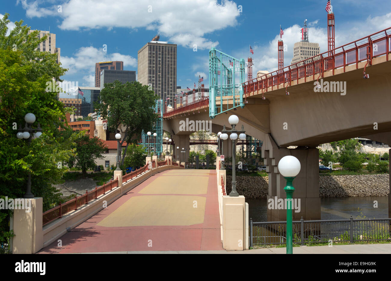WABASHA STREET BRIDGES MISSISSIPPI RIVER HARRIET ISLAND PARK SAINT PAUL ...