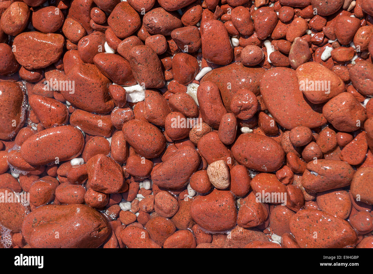 red pebbles background Stock Photo - Alamy