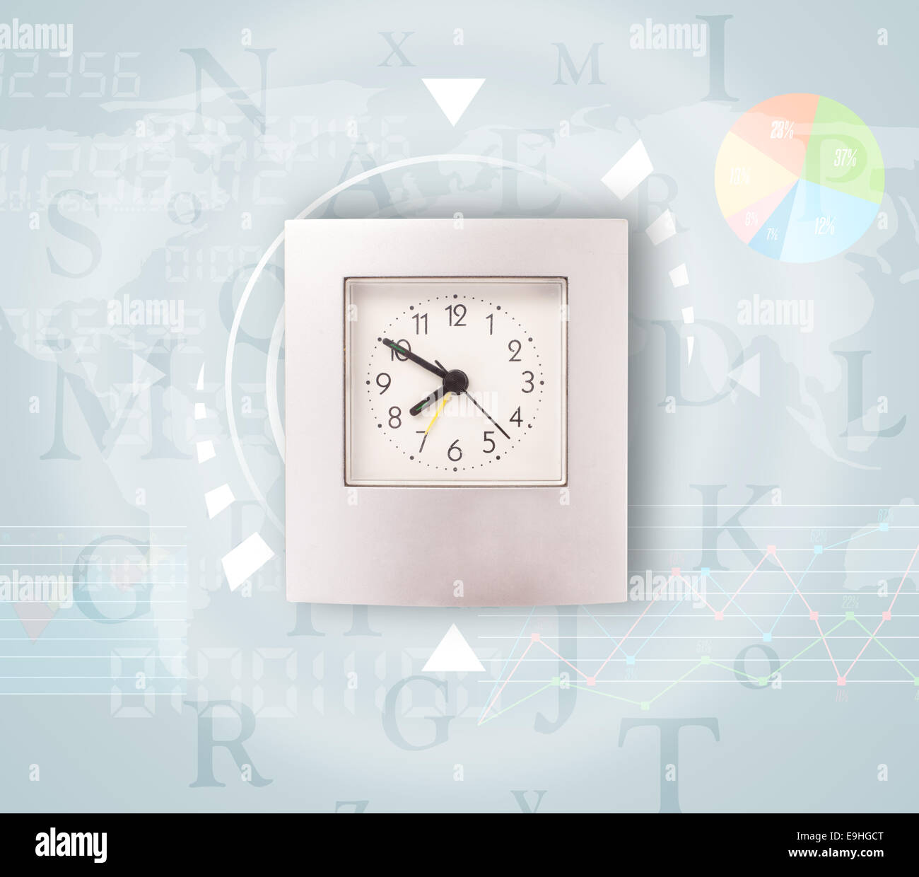 Clocks with world time and finance business concept Stock Photo - Alamy