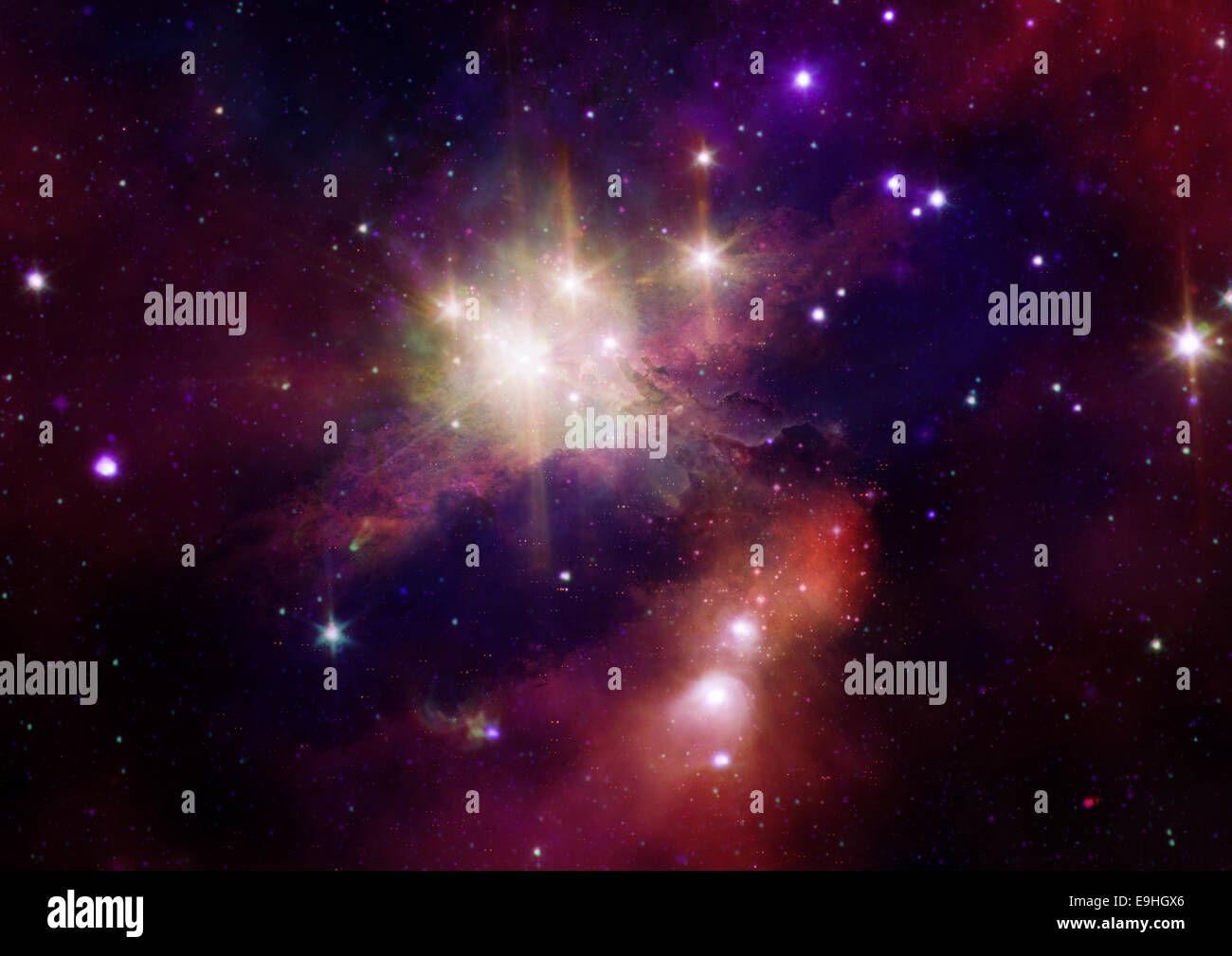 Star field in space and a nebulae Stock Photo - Alamy