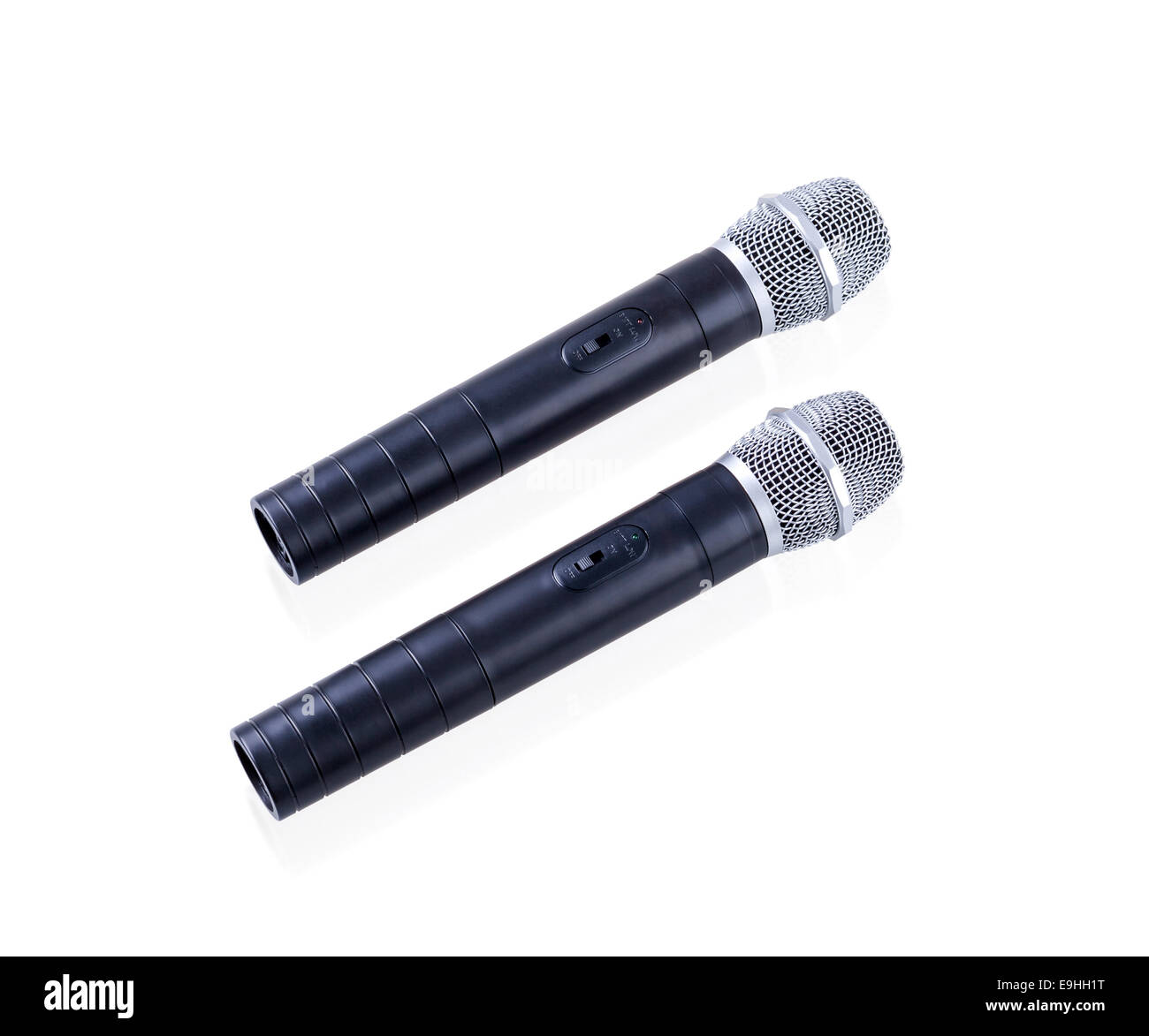 wireless microphones isolated on white background Stock Photo - Alamy