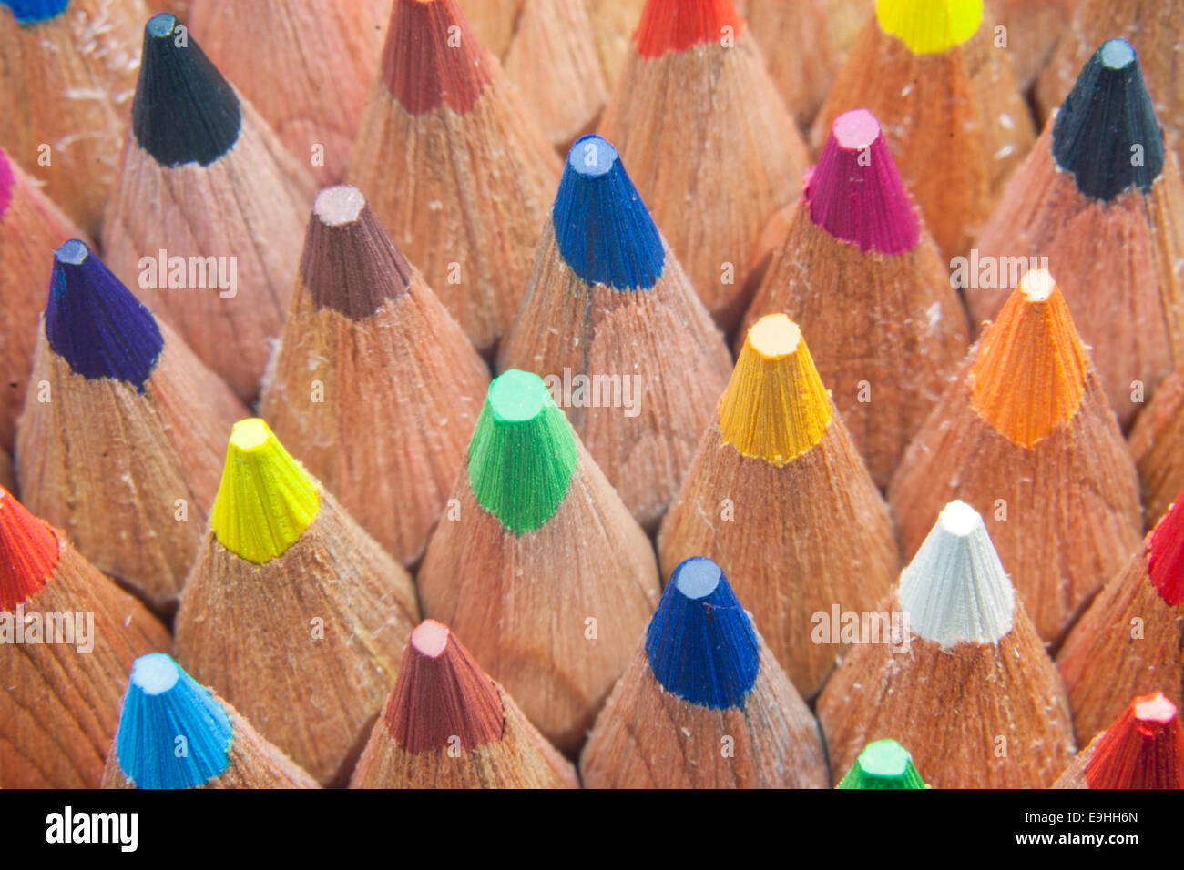 Color pencils macro Stock Photo - Alamy