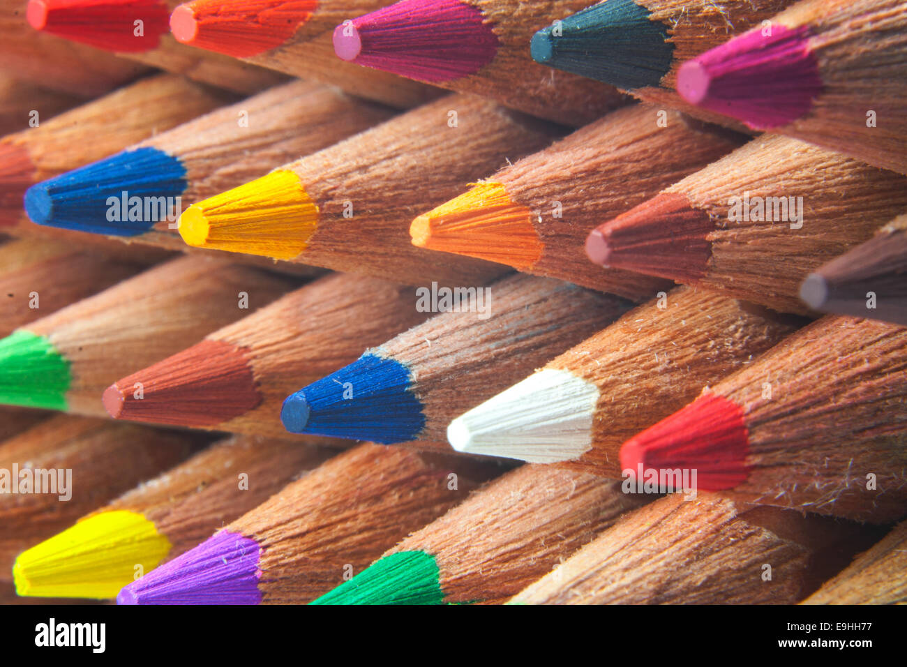 Color pencils macro Stock Photo - Alamy