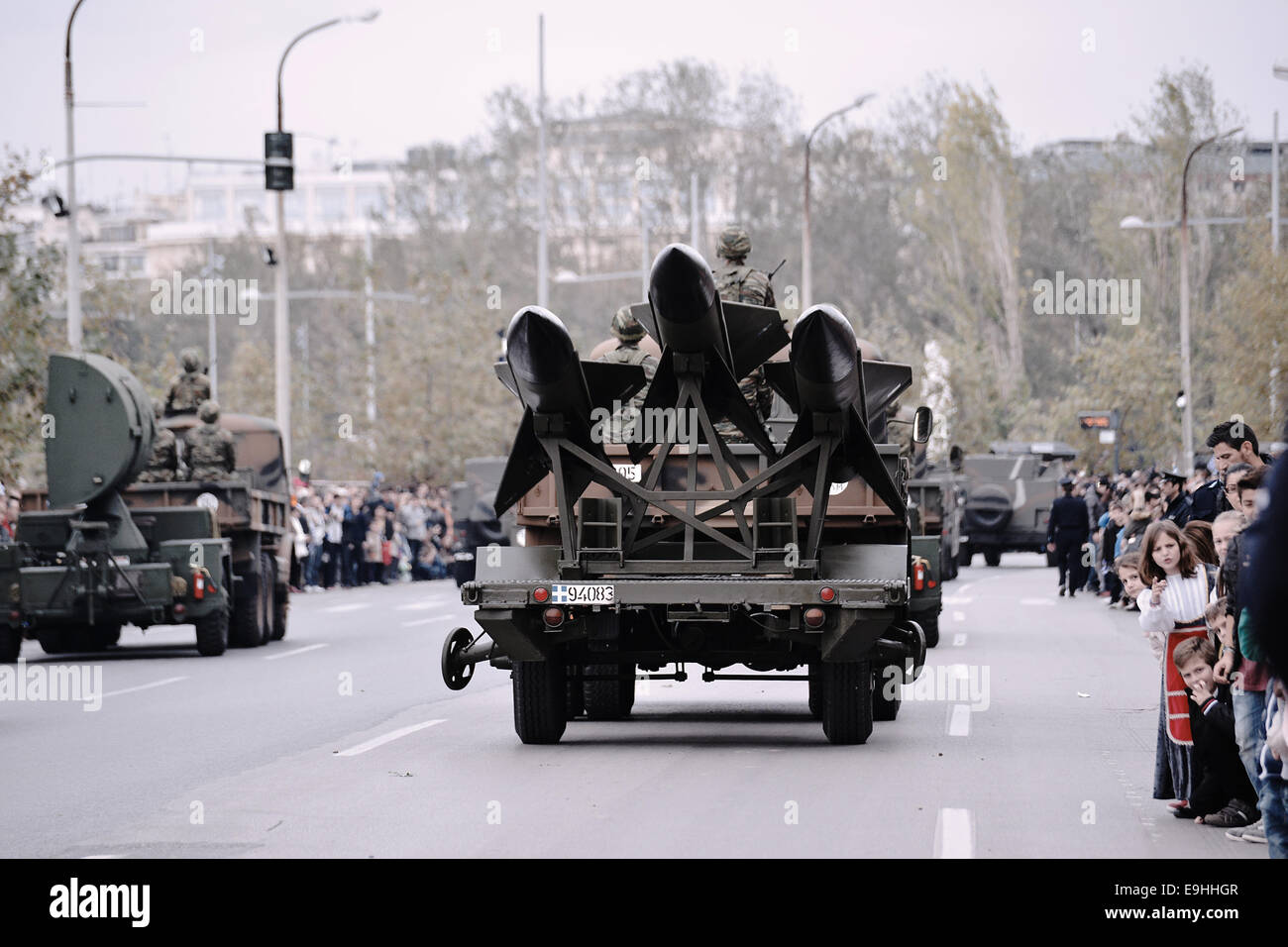 Thessaloniki, Greece. 28th October, 2014. A MIM-23B Hawk Anti Aircraft ...