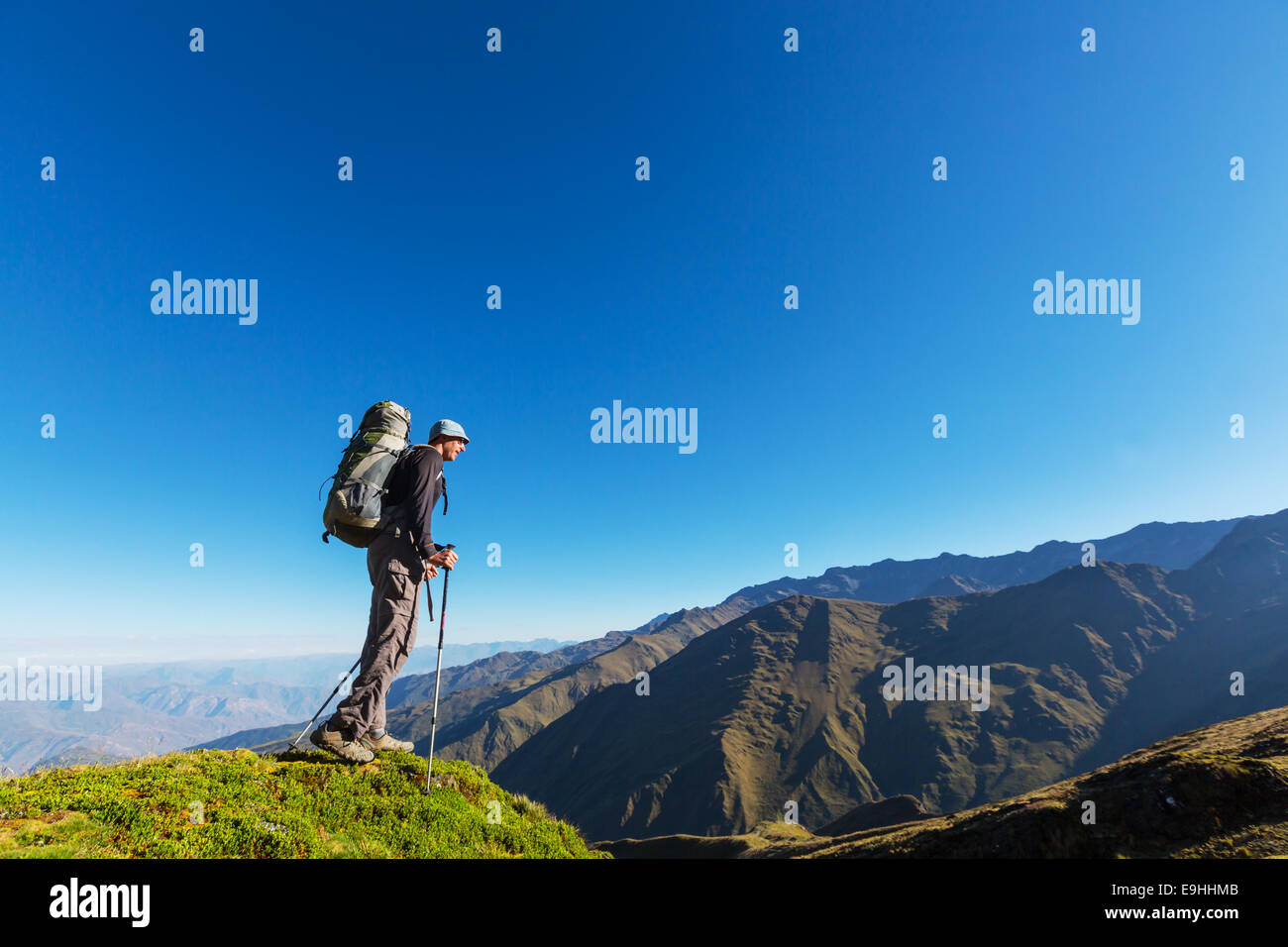 Hike in Bolivia Stock Photo - Alamy