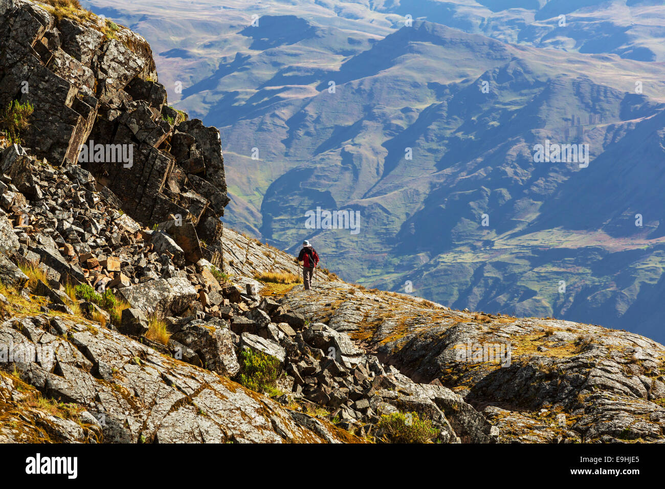 Hike in Bolivia Stock Photo - Alamy