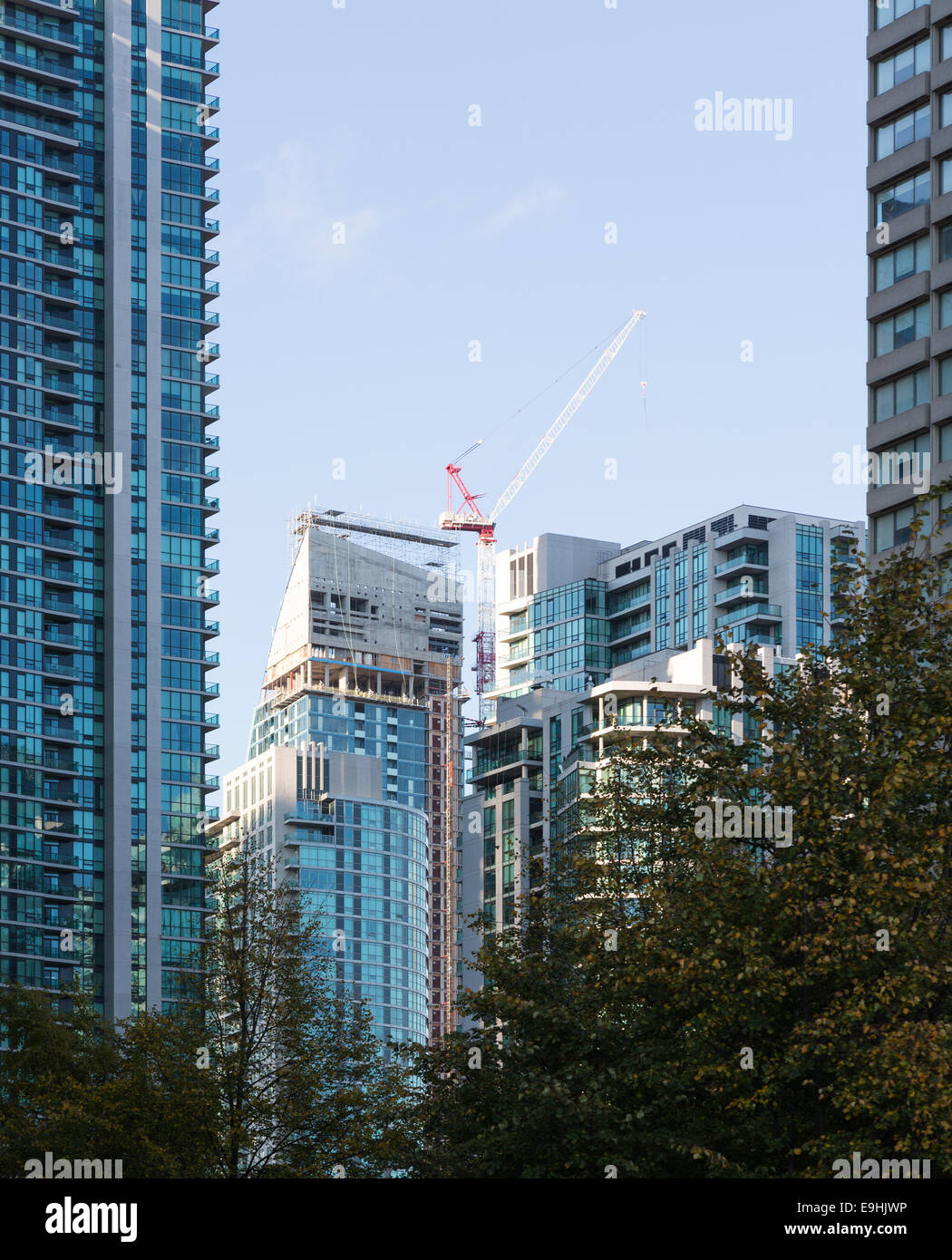 Modern high rise building with high commercial office hi-res stock ...