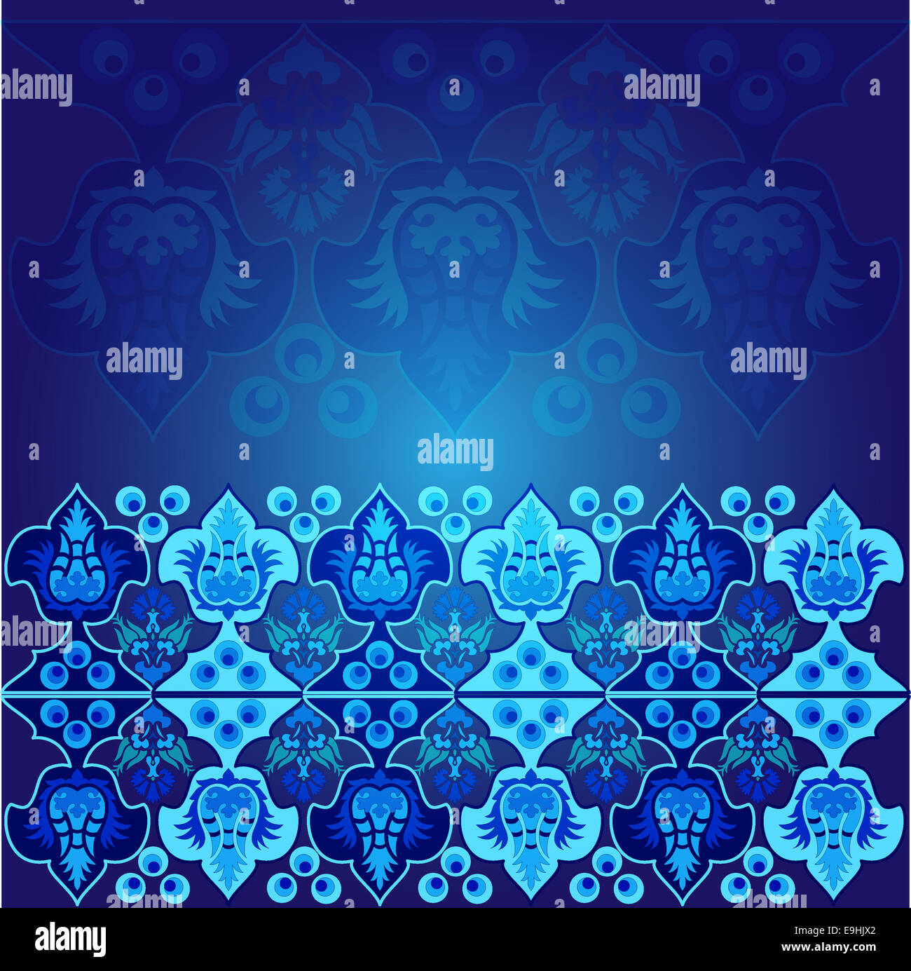 Blue ottoman serial patterns nine hi-res stock photography and images ...