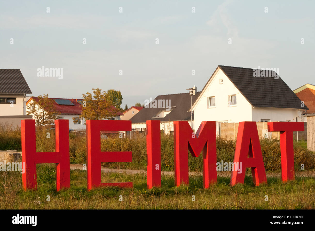 Home Letters in front of Houses Stock Photo - Alamy