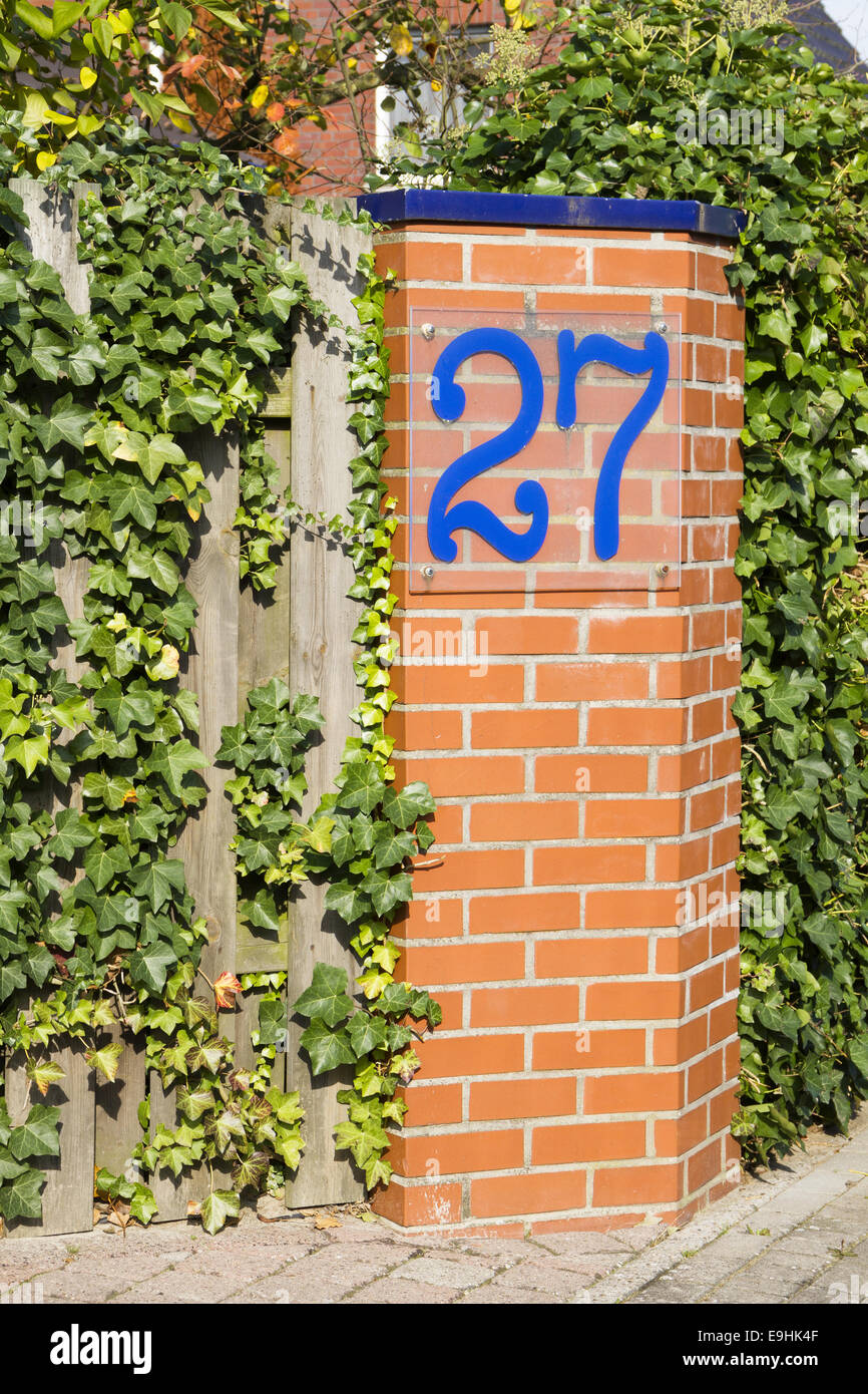 house number 27 Stock Photo - Alamy