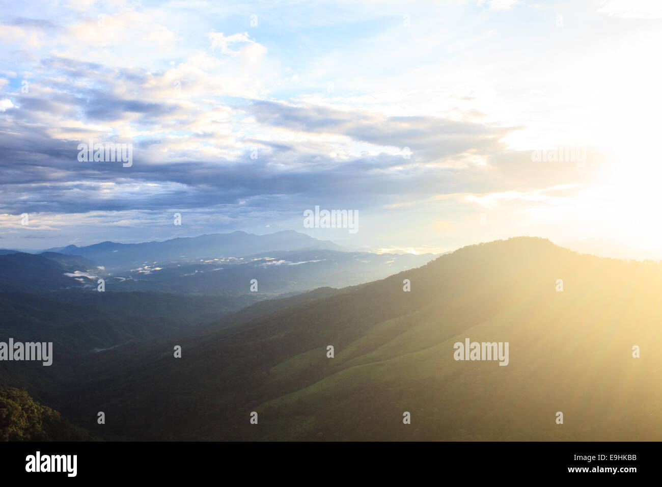 beautiful green mountains and forest on top veiw Stock Photo - Alamy