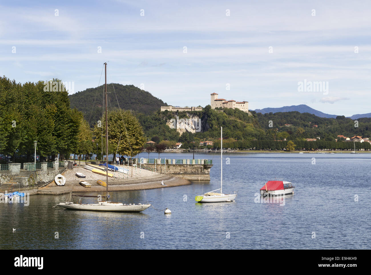 mooring in Arona Lake Maggiore Stock Photo - Alamy