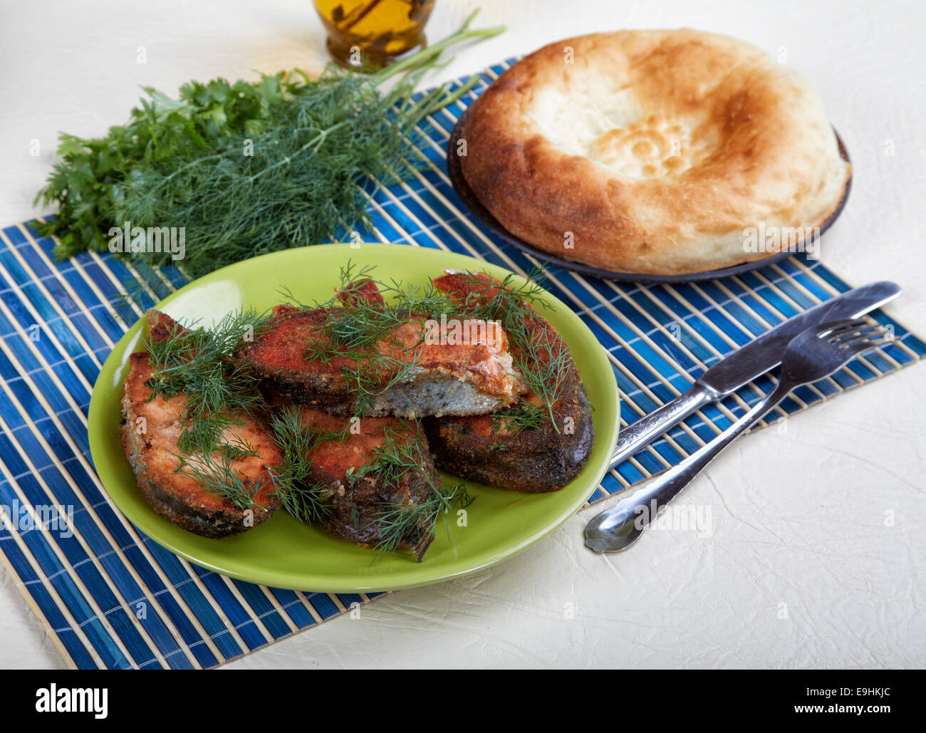 Bread and fish hi-res stock photography and images - Alamy