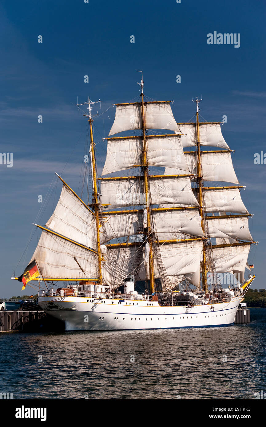 sailing ship in port of kiel / germany Stock Photo - Alamy