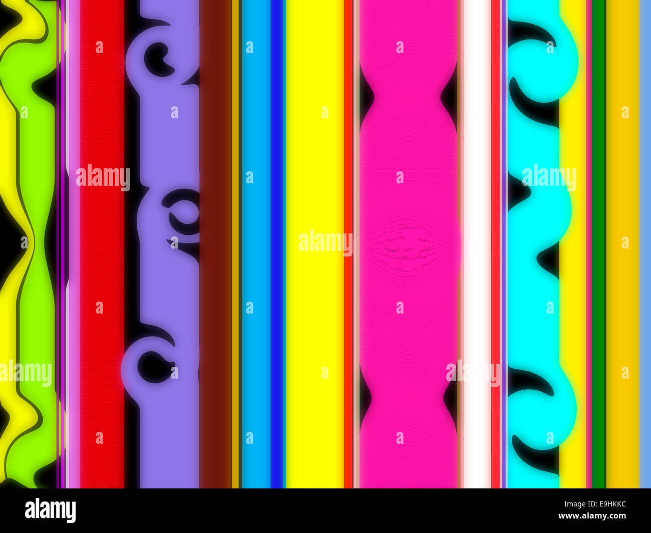Vertical Strips and Shapes in Many Colors Stock Photo - Alamy