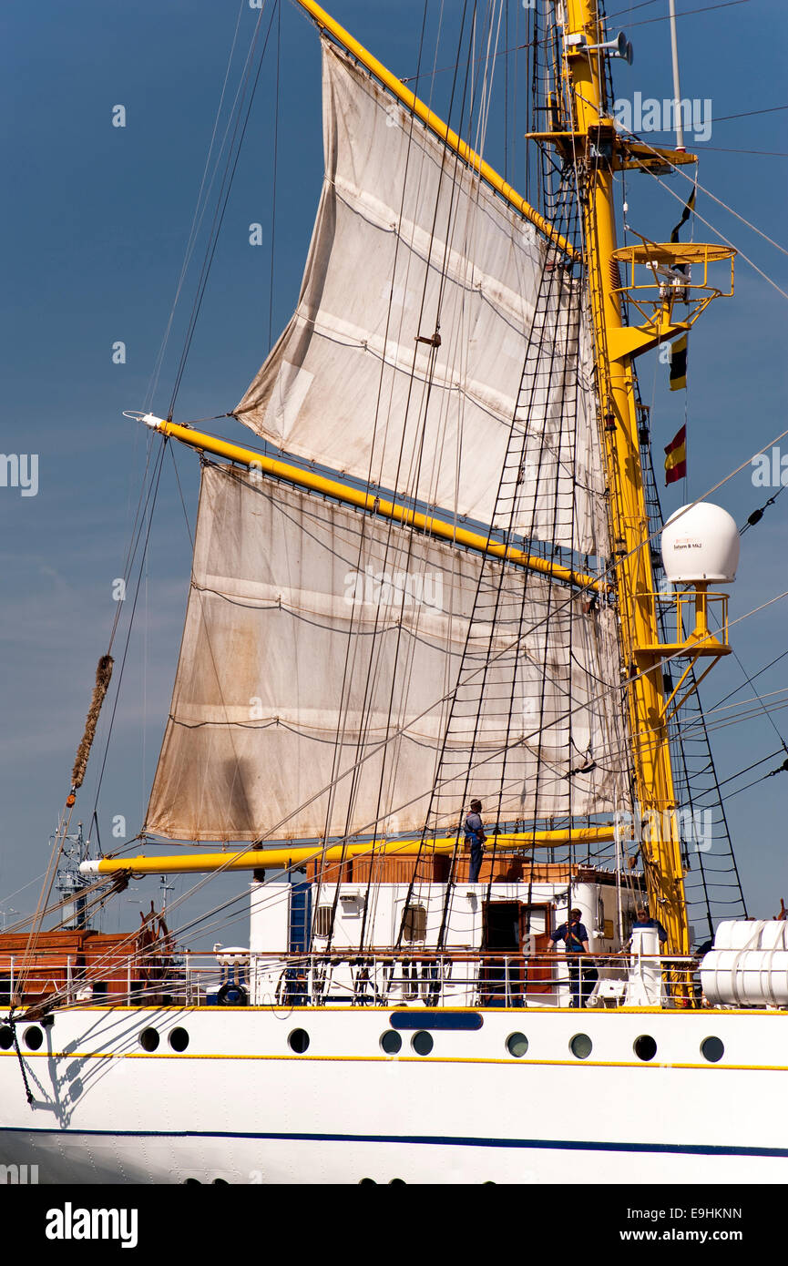 sailing ship in port of kiel / germany Stock Photo - Alamy
