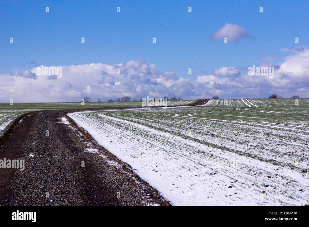 Snowy Landscape in England Stock Photo - Alamy