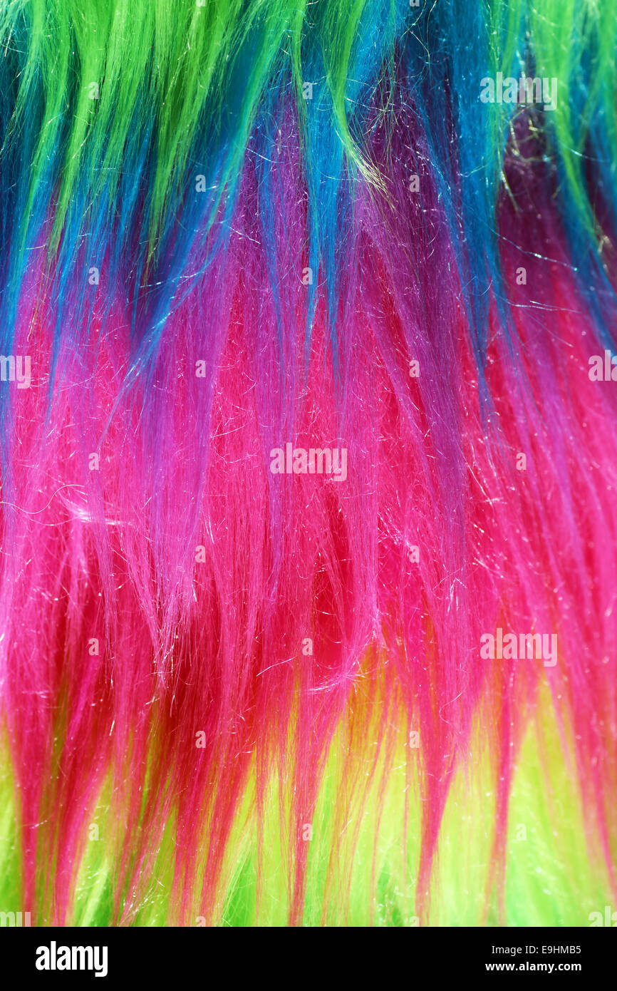 Colorful neon nylon fibers or faux fur background vertical Stock Photo ...